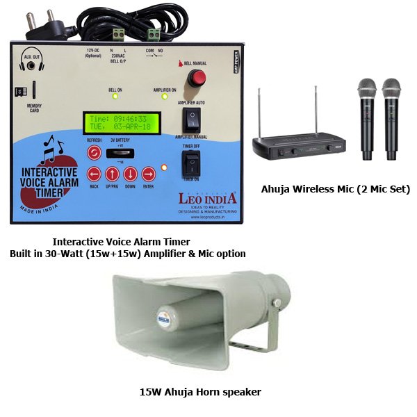 Automatic School Bell Timer With Voice Bell Message Announcement ...