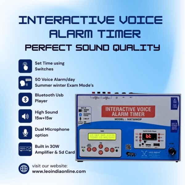Automatic School Bell Timer With Voice Bell Message Announcement ...